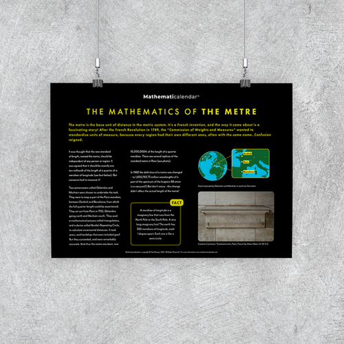 "The Mathematics of The Metre" Poster | Mathematicalendar