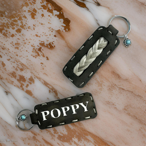 Custom Braided Leather Keychain | Greener Pastures