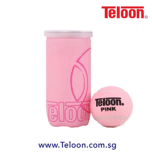 2 Balls | TENNIS BALLS “PINK” | 2 Balls/Tube | Teloon Tennis SG