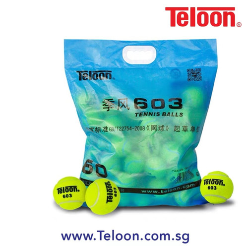 60 Balls | TELOON TENNIS TRAINING BALLS “MONSOON 603” | 60 Balls/Bag ...