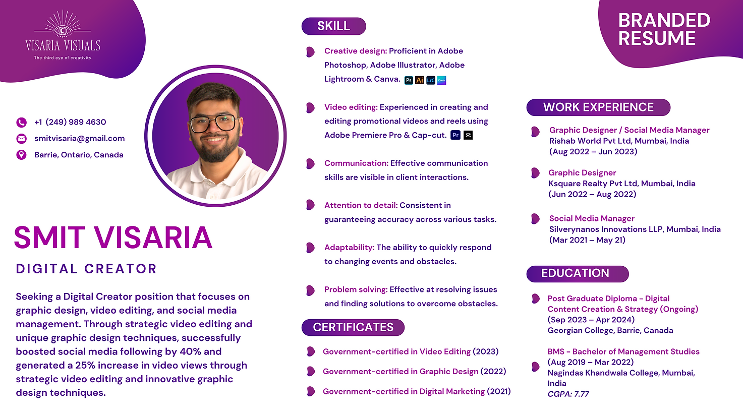 About | Visaria Visuals