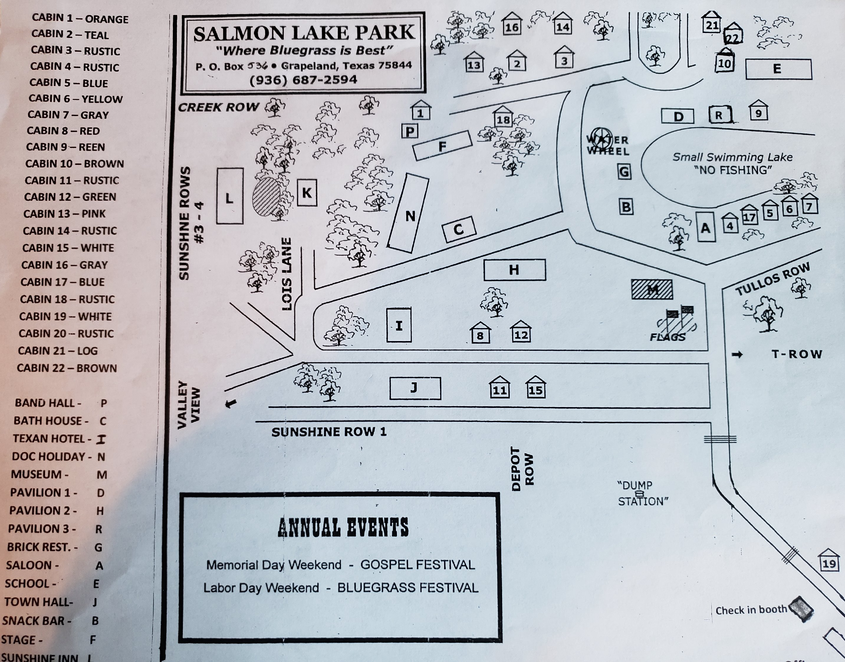 Salmon Lake Park Campground Snow Birds and RV Rallies