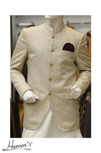 Regal Ivory Prince Coat | HaroonsDesigner