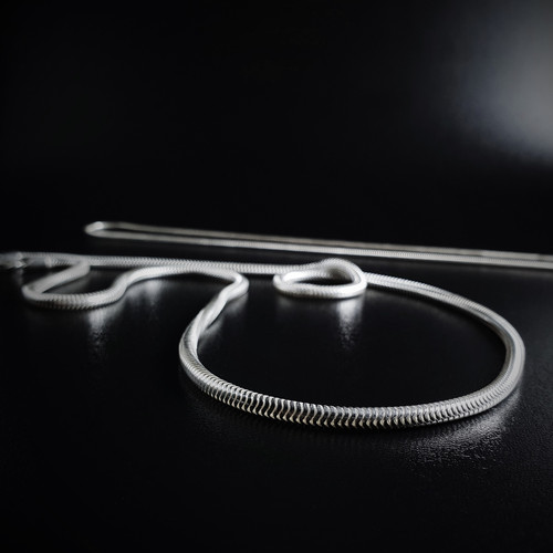 Mens 925 silver thick snake chain necklace | Gnatus