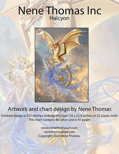 Halcyon Regular Cross-Stitch (Downloadable PDF) | nenethomasart.com