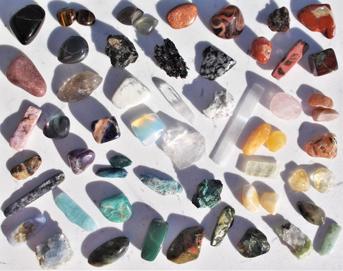 Crystal Starter Kit - 50 Stone Set | Trifecta Botanicals