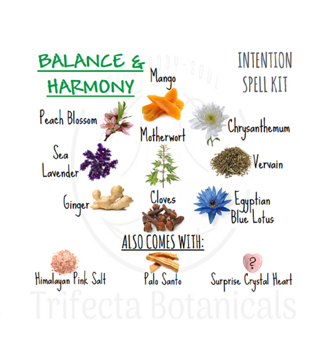 BALANCE & HARMONY Intention Spell Kit | Trifecta Botanicals