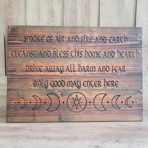 A Pagan Blessing Wooden Sign | Trifecta Botanicals