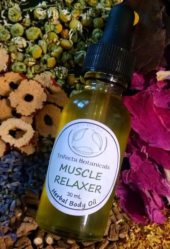 Muscle Relaxer Herbal Body Oil | Trifecta Botanicals