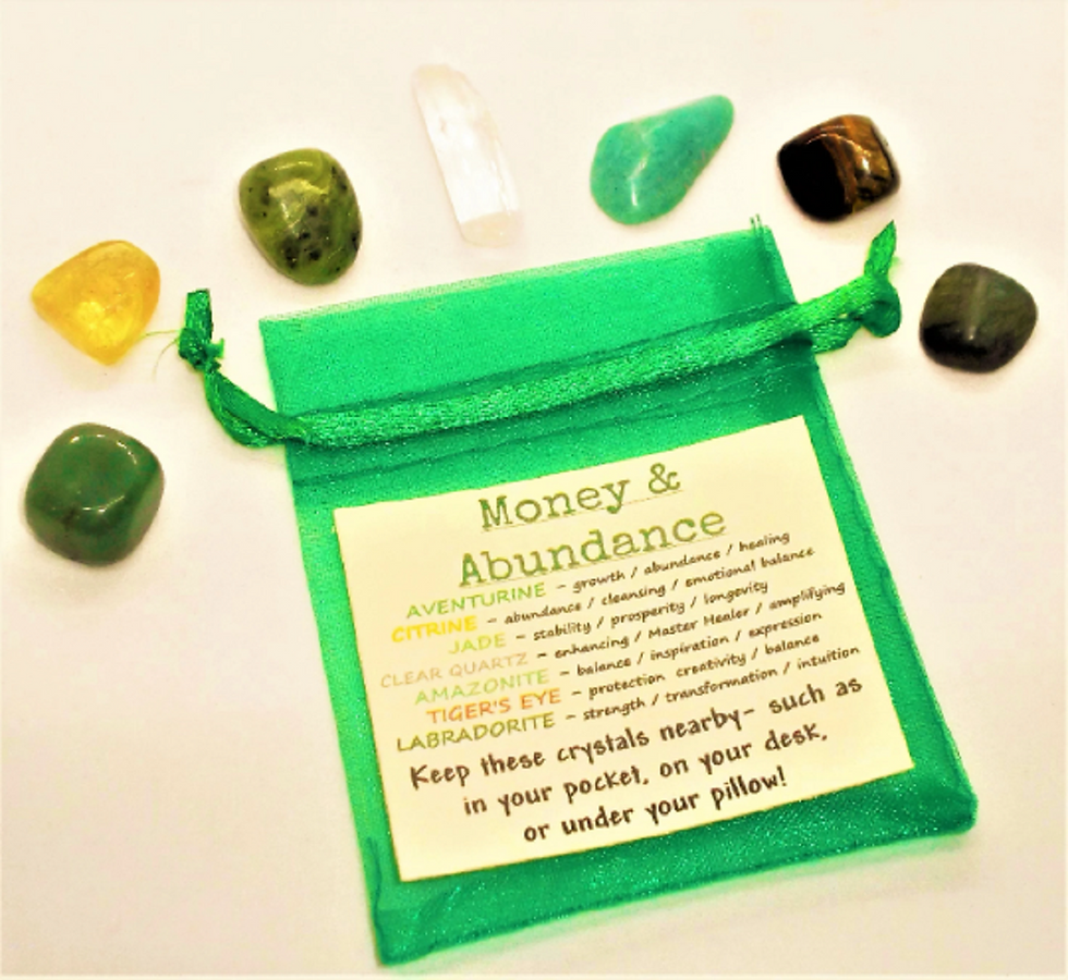 MONEY & ABUNDANCE Pocket Stone Set | Trifecta Botanicals MONEY & ABUNDANCE Pocket Stone Set | Trifecta Botanicals
