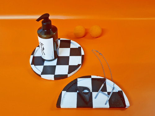 CHECKMATE TRINKET TRAY / WHITE | Mysite