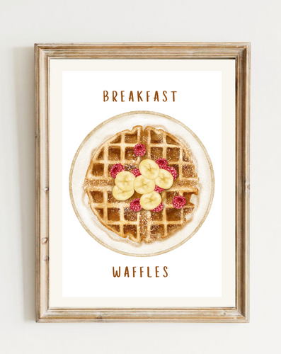 Breakfast Waffles - Art Print | THE TORIA EDIT