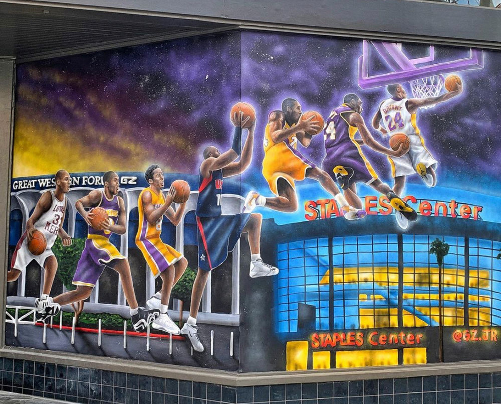 Kobe Bryant murals in West LA, Santa Monica, Venice, Westwood