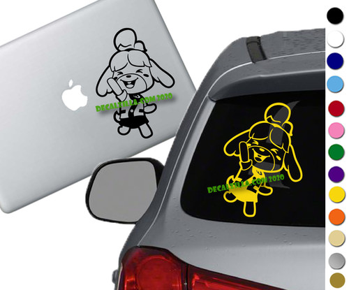 Animal Crossing - Isabelle - Vinyl Decal Sticker - For cars, laptops ...