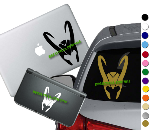 Loki Helmet - Vinyl Decal Sticker For cars, laptops, and more! | Decalzilla