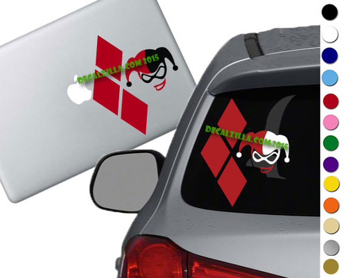 Harley Quinn with Symbol - Vinyl Decal Sticker - For cars, laptops, and ...