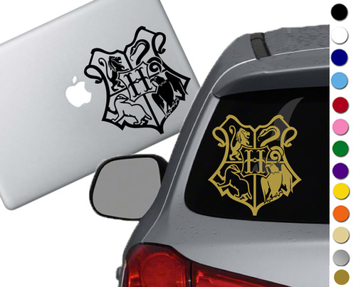 Harry Potter- Hogwarts Crest- Vinyl Decal Sticker - For car, laptops ...