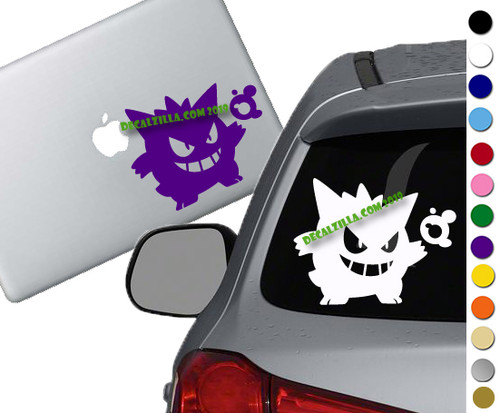 Pokemon - Gengar - Vinyl Decal Sticker - For cars, laptops, and more ...