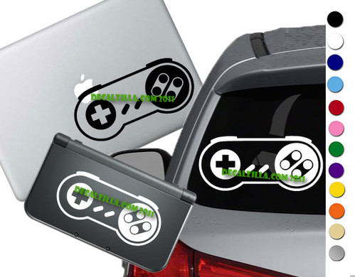 Super Nintendo Controller- Vinyl Decal Sticker For cars, laptops, and ...