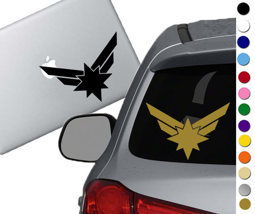 Captain Marvel Symbol - Vinyl Decal Sticker - For cars, laptops, and ...