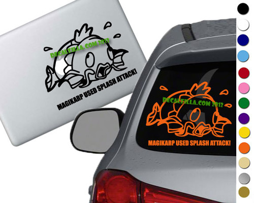 Pokemon - Magikarp Used Splash Attack - Vinyl Decal Sticker - For cars ...