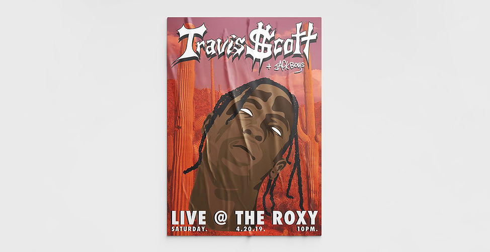 TRAVI$ SCOTT CONCERT POSTER