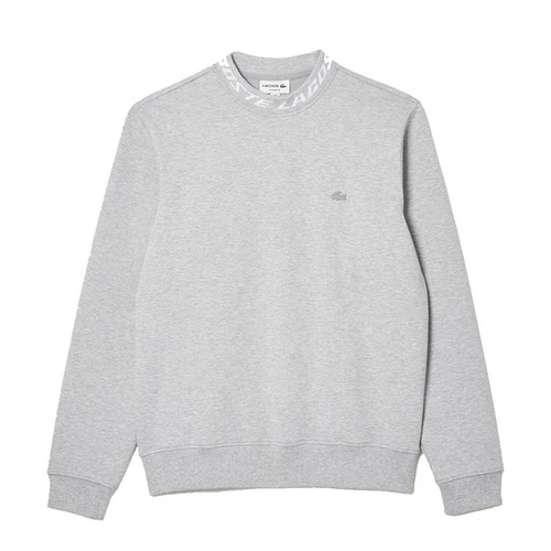 LACOSTE Mens Double Sided Logo Collar Sweatshirt Grey | Urban Equipment