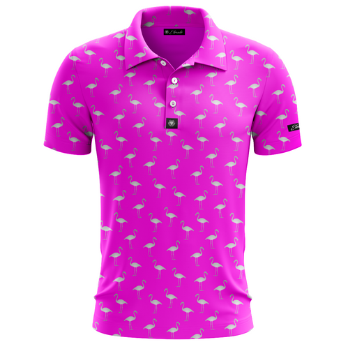 Pink Flamingo Golf Polo | Elevate Apparel