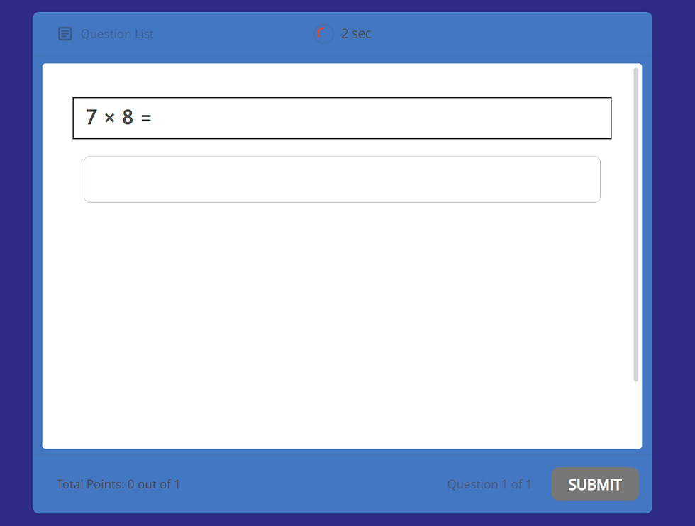 Quizzes to support revision for the Multiplication Tables Check