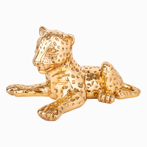 Gold Leopard Cub Statue | D'Argenta | Unique Gifts | Home Decor