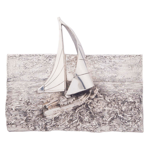 Silver Sailboat Relief | DArgenta | Unique Gifts | Home Decor