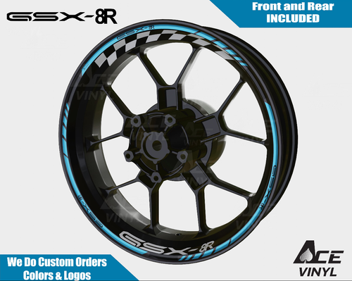 Suzuki GSX-8R Wheel Decals Set GSX8 R Sticker Rim Set Rim Graphics ...
