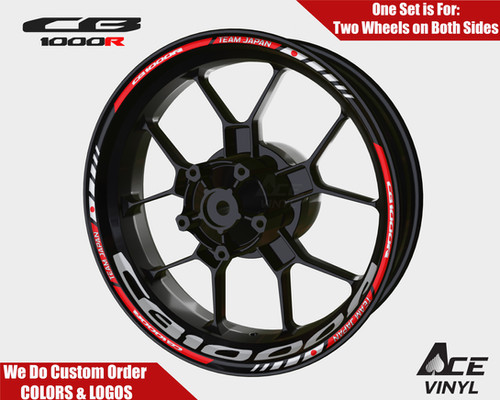 Honda CB1000R Neo Cafe Wheel Decals Rim Stickers Set Graphics Hornet ...