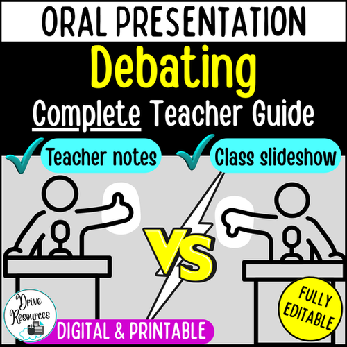 DEBATING Pack - Teacher guide, activities, handouts, slideshow | Drive ...