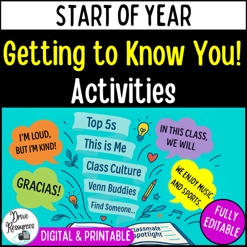 Start of Year Activities - Writing and Class Culture Tasks | Drive ...