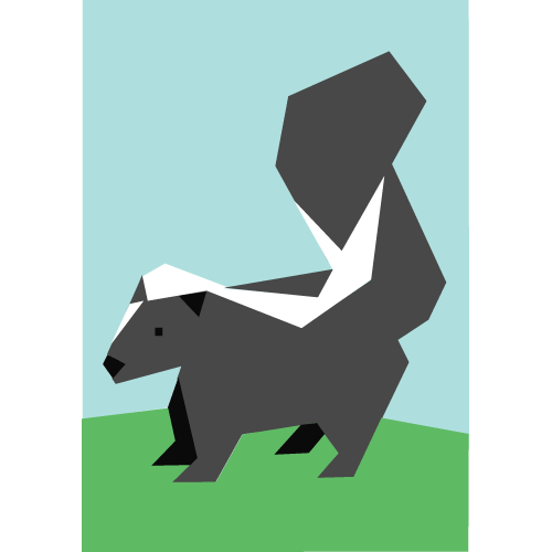 Skunk Paper-Pieced Quilt Pattern