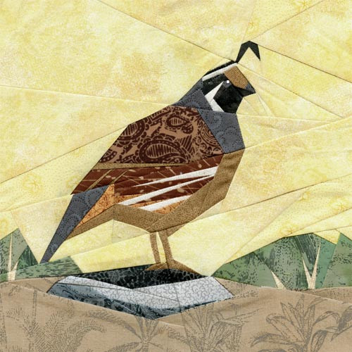 California Quail Paper Pieced Quilt Pattern | Paper Panache