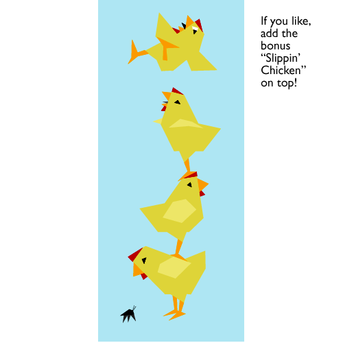 Chicken Stack Paper-Pieced Quilt Pattern