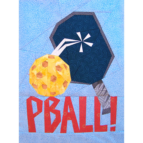 Pickleball Banner Paper-pieced Quilt Pattern | Paper Panache