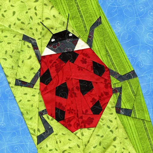 Ladybug Paper-pieced Quilt Pattern