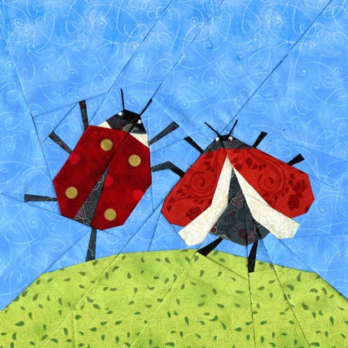 Ladybug Dance Paper-Pieced Quilt Pattern