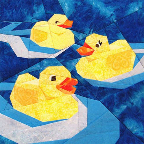 Rubber Duckies Paper-Pieced Quilt Pattern
