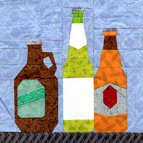 99 Bottles of Beer Paper-pieced Quilt Pattern | Paper Panache
