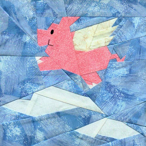 When Pigs Fly Paper-Pieced Quilt Pattern