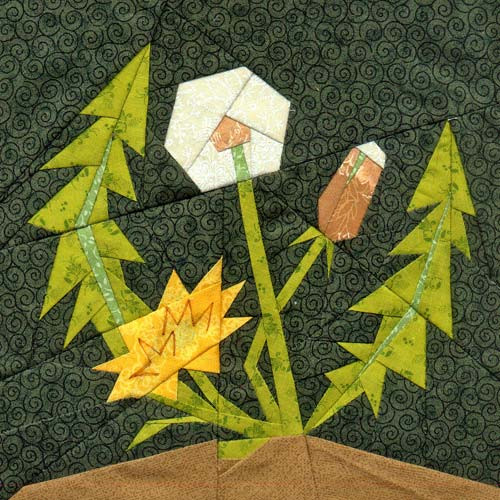 Dandelion Paper-Pieced Quilt Pattern