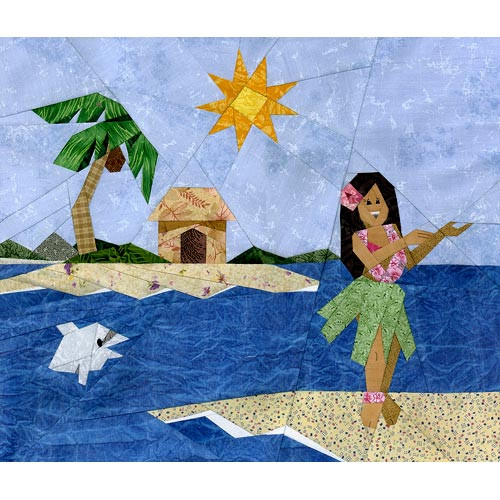 Tropical Holiday Paper-Pieced Quilt Pattern