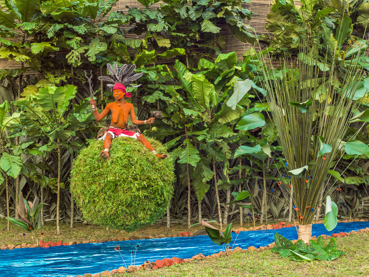 Walé Bakuku hops across the creek