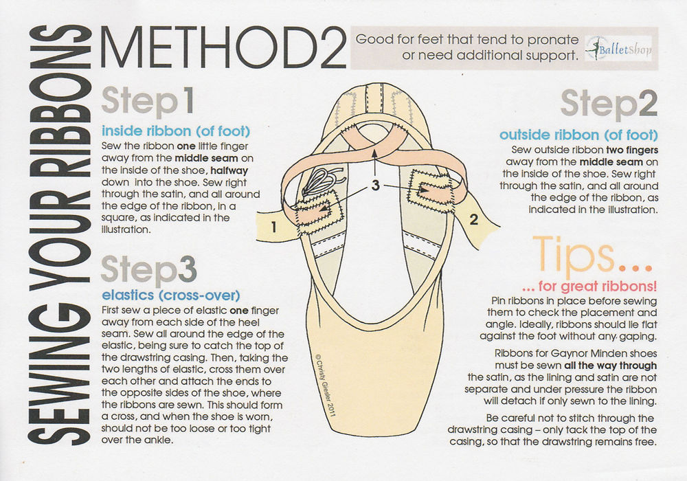 Sewing Pointe Shoe Ribbons