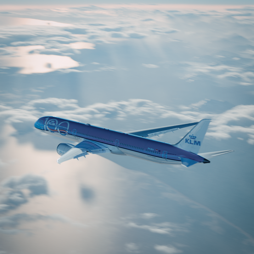 Photorealistic KLM Royal Dutch Airline Model with Openable Features ...