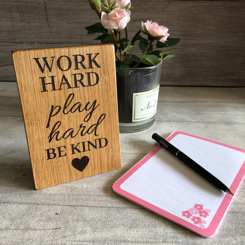 Personalised Mini Quote Plaque | Engraved Oak Plaque
